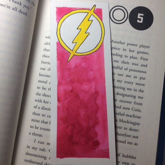 Art | The Flash Hand Painted Bookmark | Poshmark